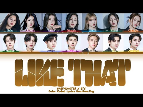 BABYMONSTER X BTS - LIKE THAT Lyrics (Color Coded Lyrics)