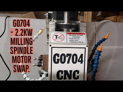 Grizzly G0704 cnc Spindle motor / belt drive conversion is alive. 2.2kw ...