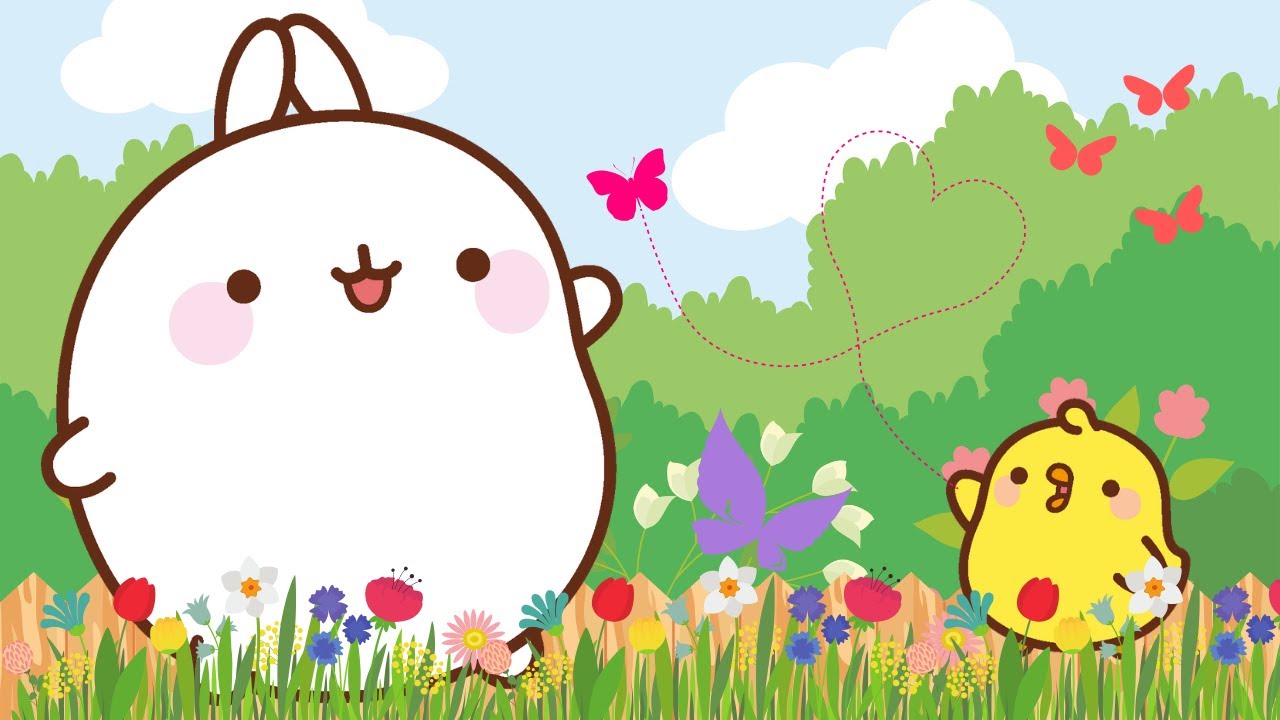 Molang and Piu PIu play with The Butterfly | Cartoon for Kids | Molang ...