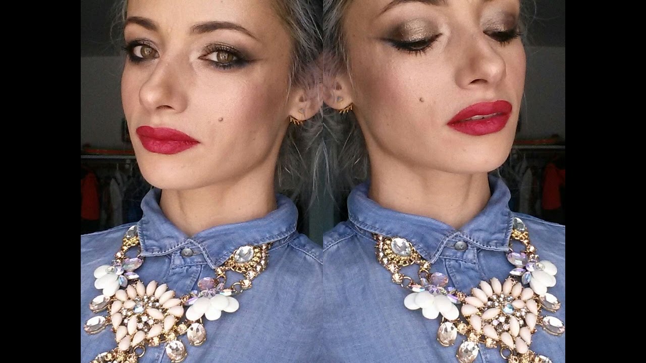 Easy GLAM Holiday Makeup Look - YouTube