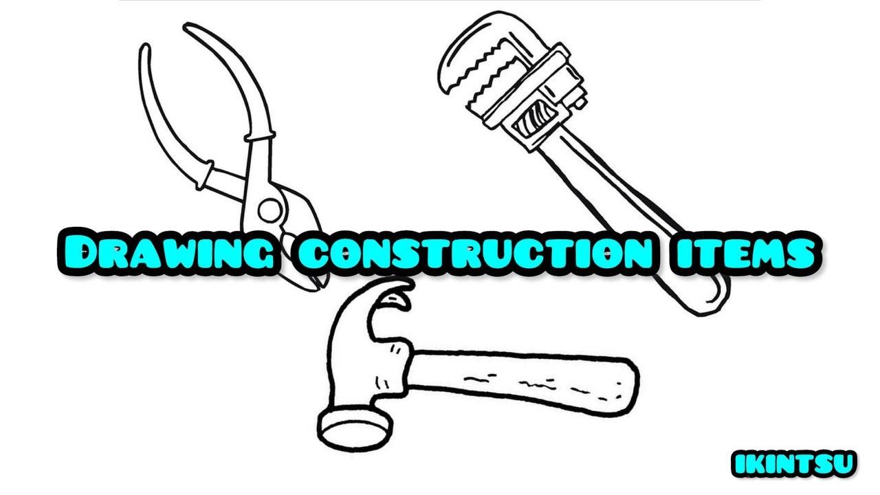 Drawings of construction objects (how to draw construction objects)! # ...