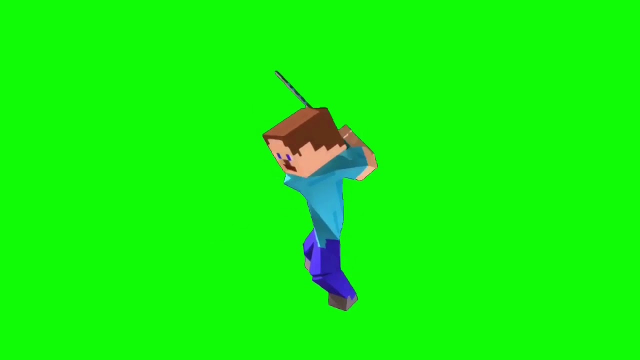 Green Screen Minecraft Steve 2 - YouTube