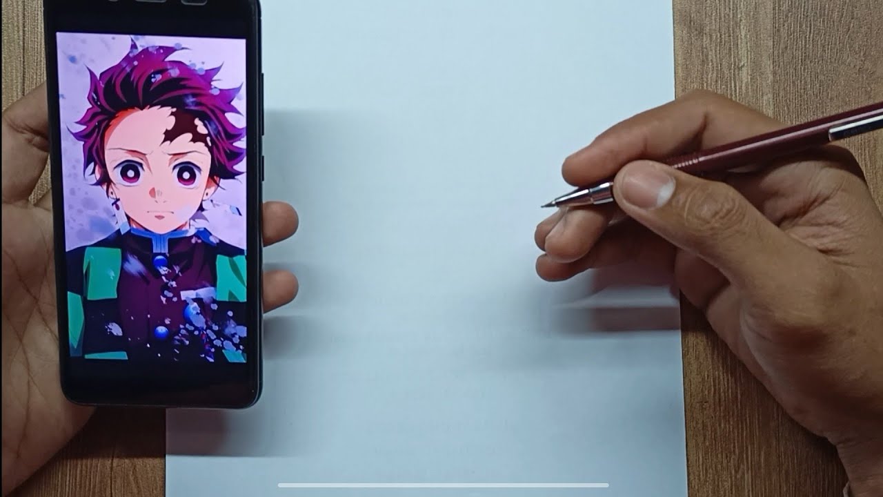 Drawing Out line of Anime Tanjiro kamado | #demonslayer | #anime #art ...