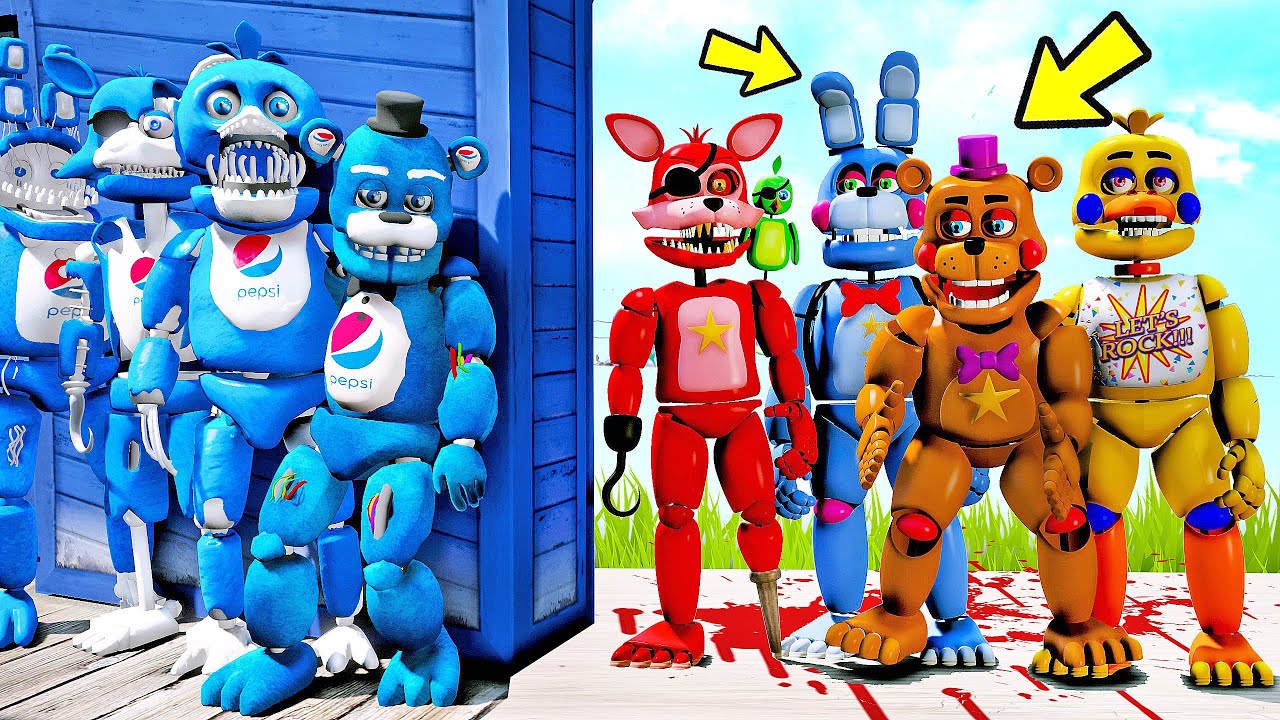 TODOS PEPSI ANIMATRONCS PODEM VENCER TODOS ROCKSTAR ANIMATRONICS? | GTA ...