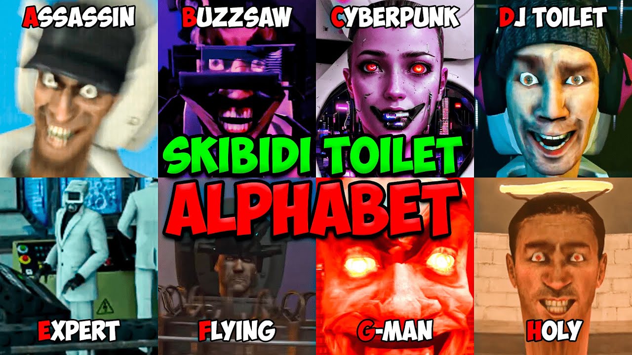 Knowing The Alphabet With Skibidi Toilets (A - Z) - YouTube