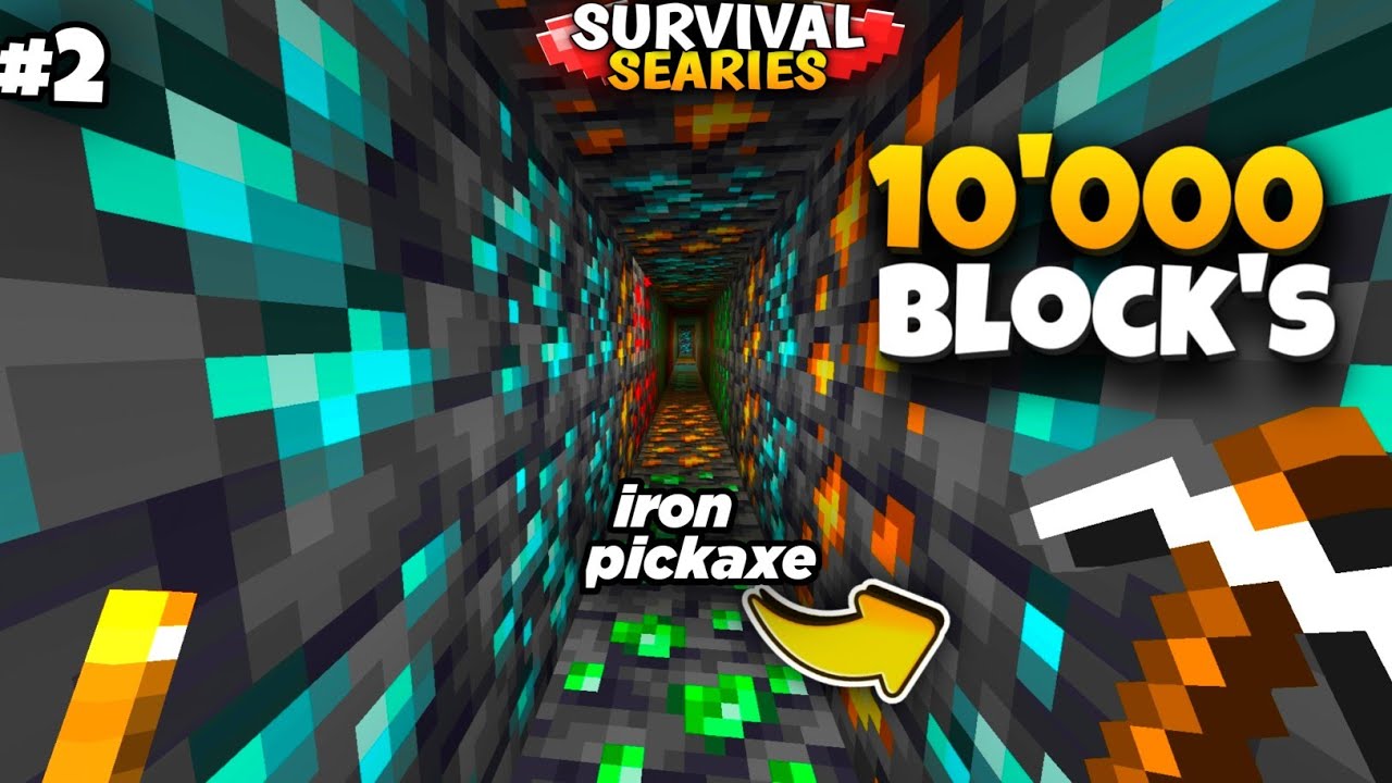 I Mined 10,000 Block In Minecraft With Iron Pickaxe ⛏️ || 10,000 mining ...