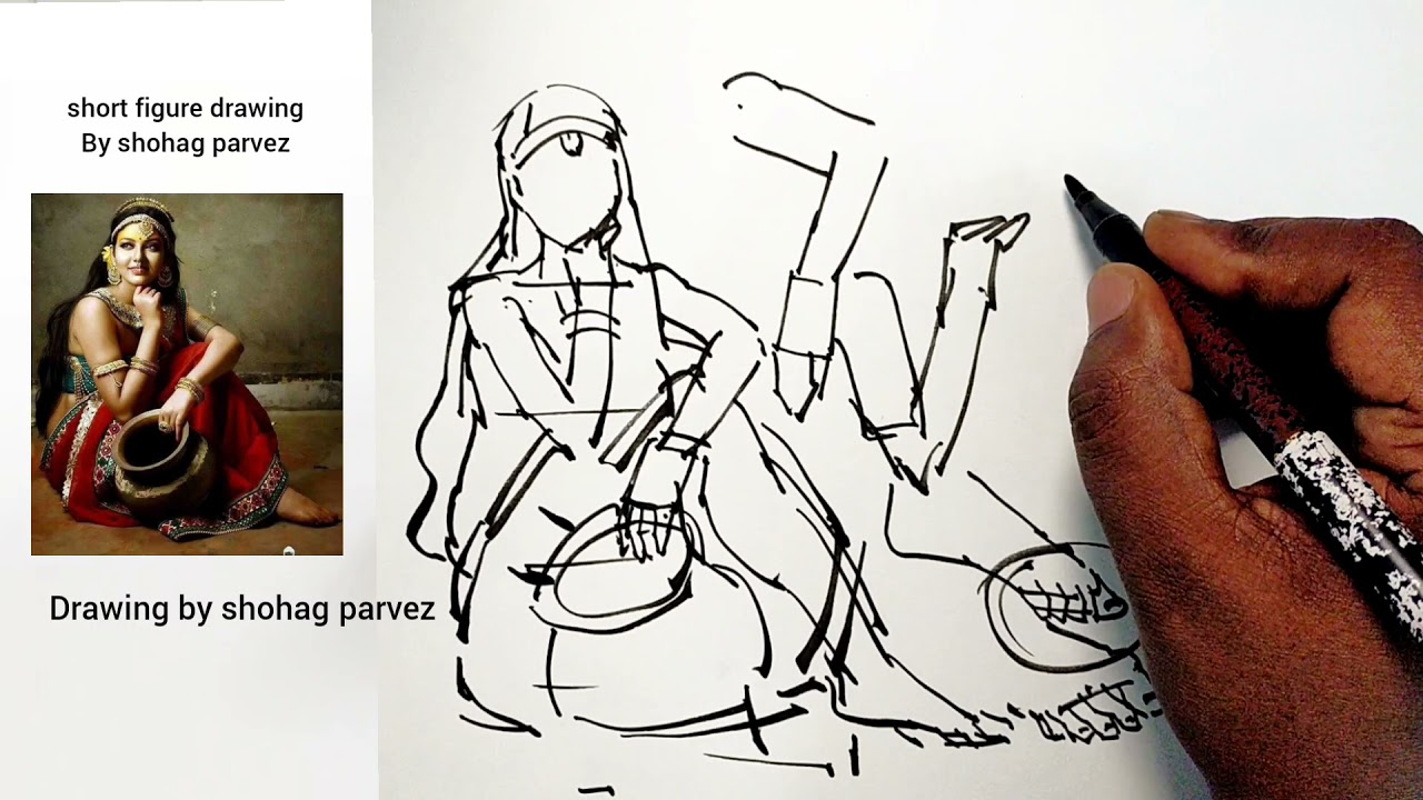 How to study figure drawing in a sketch book. 2 - YouTube