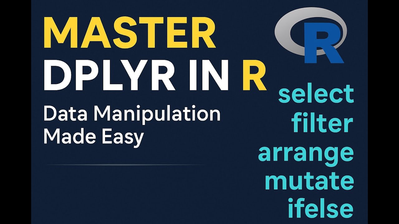 Master DPLYR in R: select, filter, arrange, mutate, ifelse | Data Manipulation Made Easy - YouTube