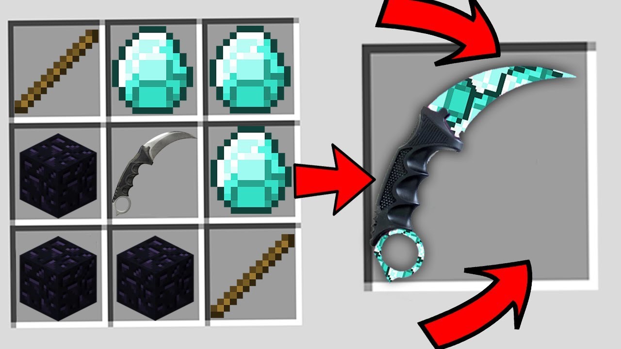 GİZLİ BİLİNMEYEN ELMAS KARAMBİT NASIL YAPILIR? - Minecraft - YouTube