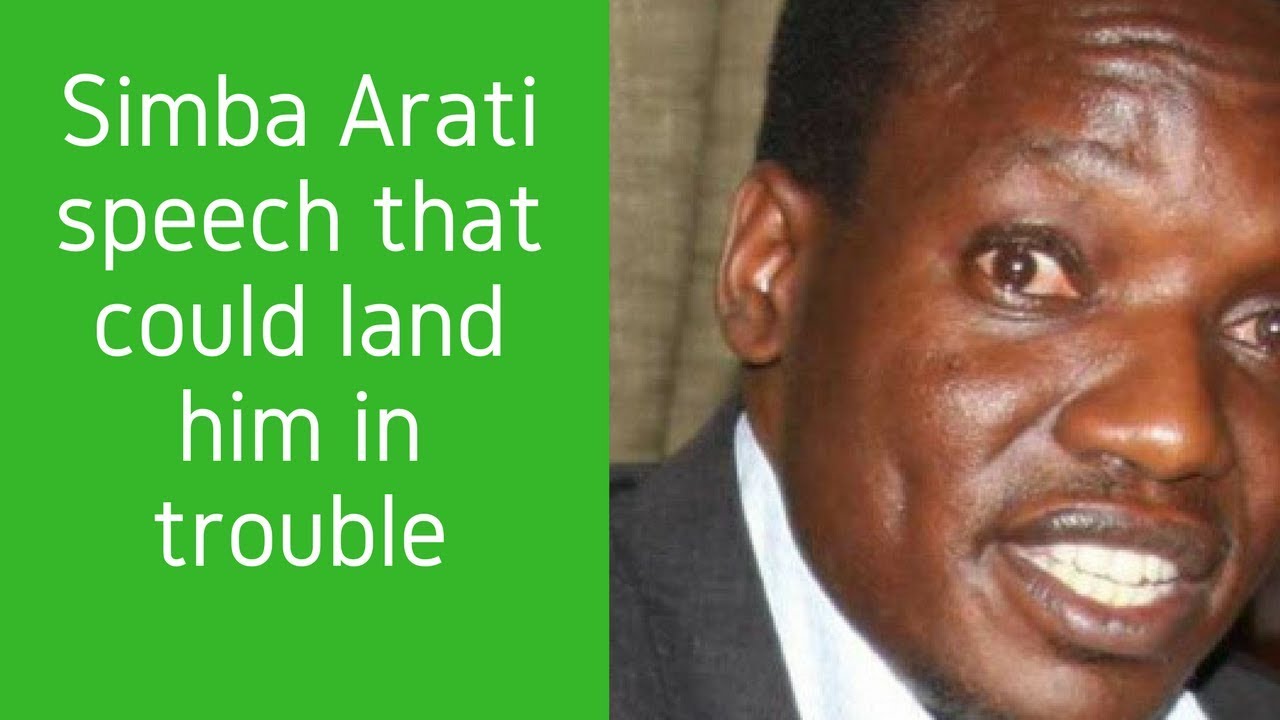 Simba Arati speech that could land him in trouble - YouTube