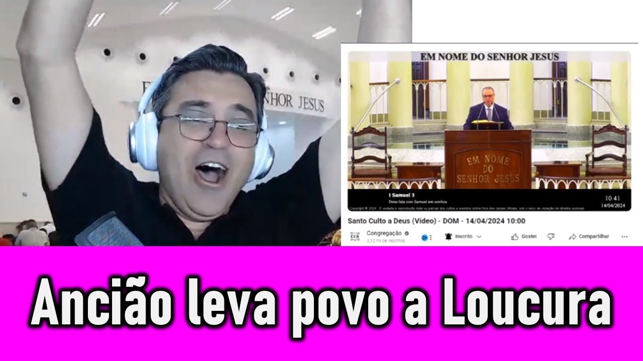 Ancião leva Povo da CCB a loucura - Culto CCB 14/04/2024 - YouTube
