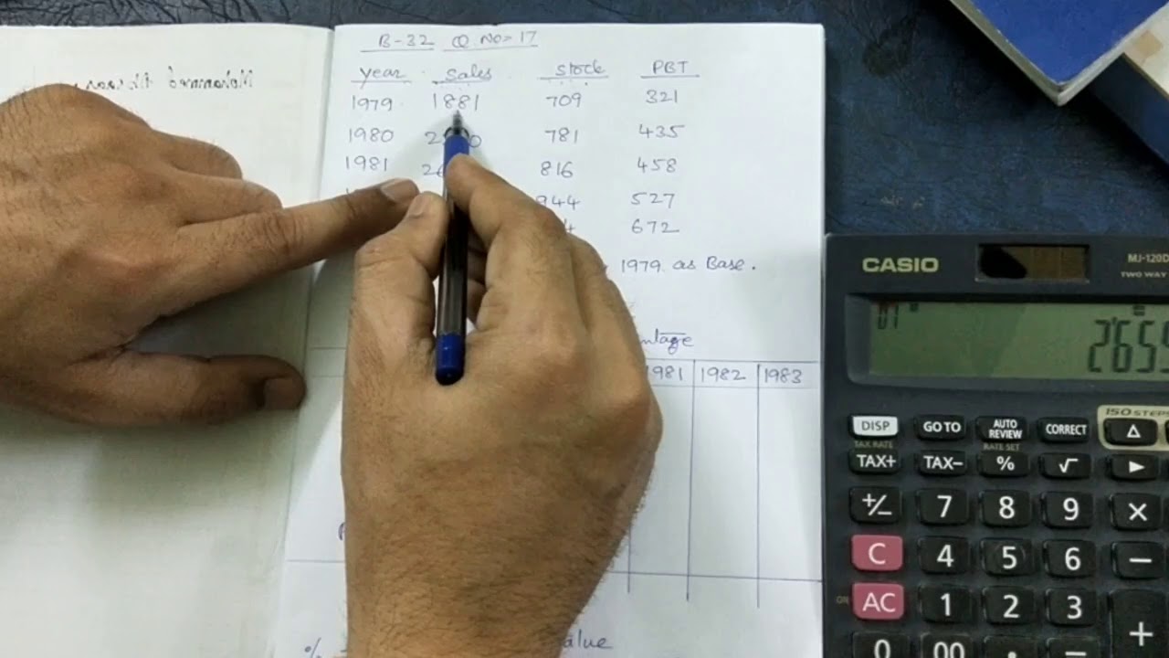 Trend percentage problem #Financial statement analysis - YouTube