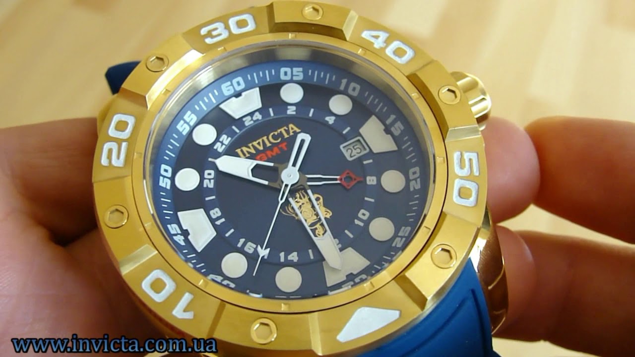 Invicta 20180 Sea Base Blue Strap Swiss Gold 200m - YouTube