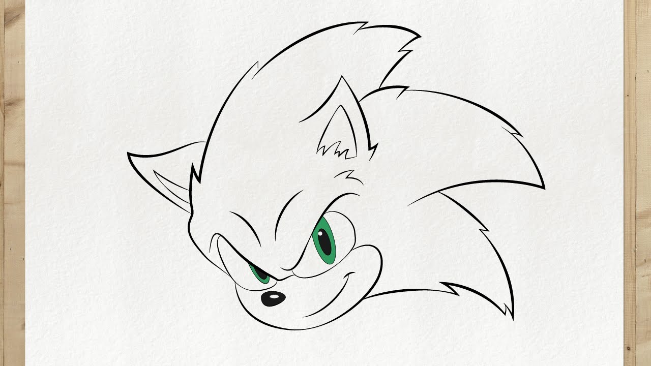 How to draw SONIC step by step, VERY EASY and fast - YouTube