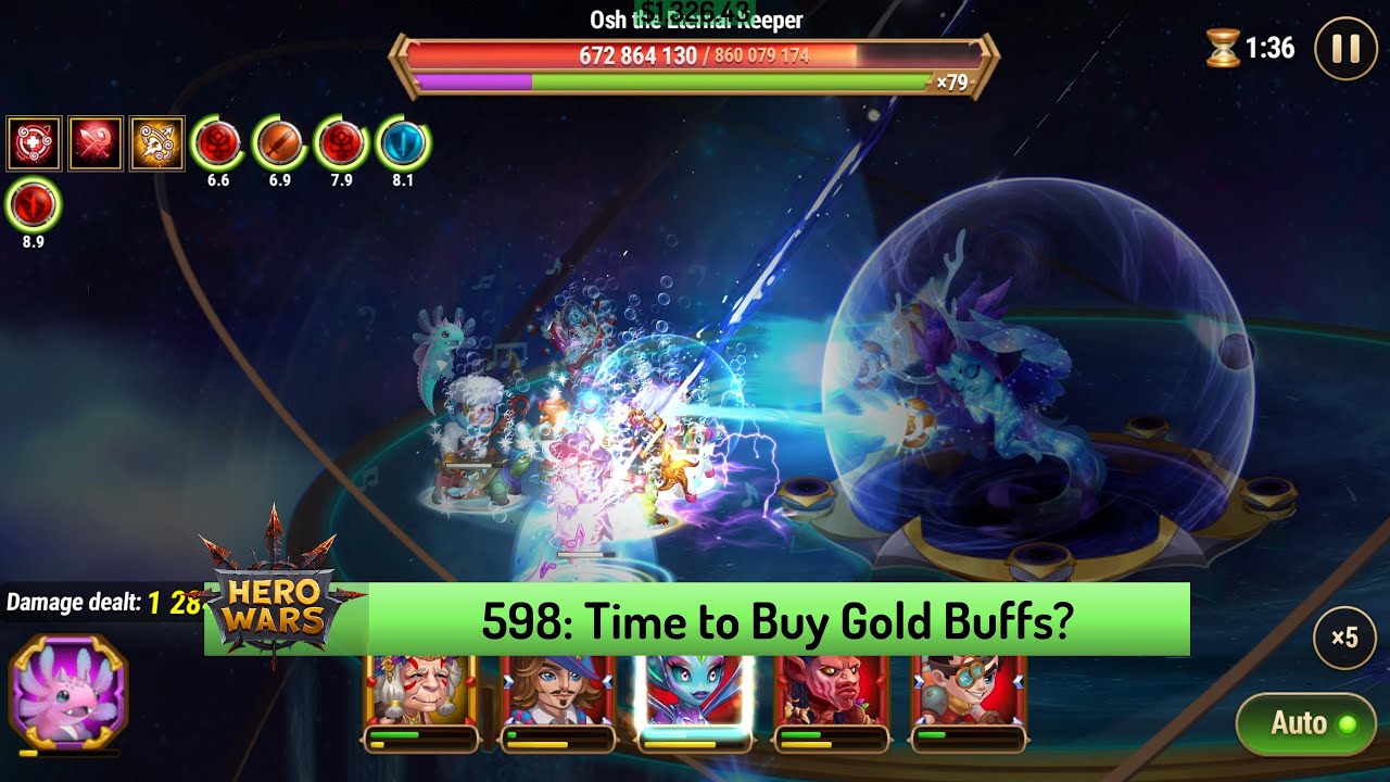 Let's Play Hero Wars 598: Might Be Time to Start Buying Gold Buffs for ...