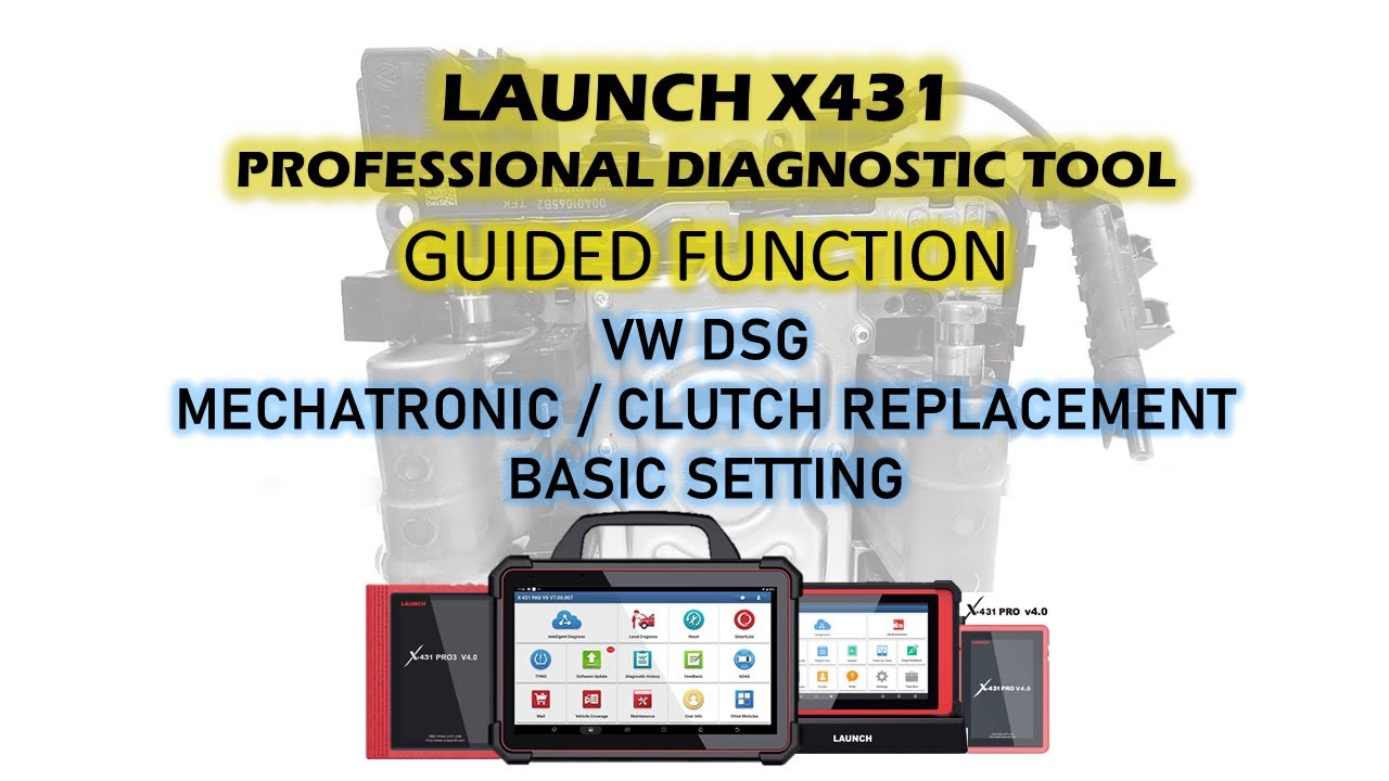 VW DSG after replace Mechatronic/clutch basic setting by X431 - YouTube