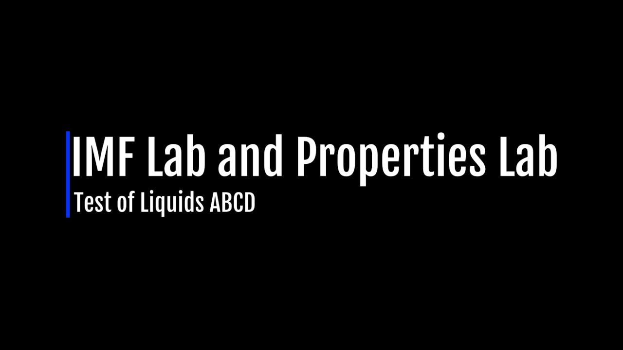 IMF and Properties Lab - YouTube