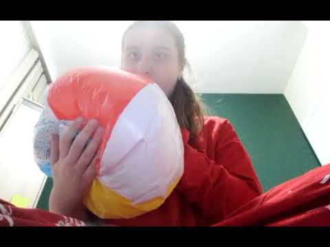 Bot Blowing And Deflating a Beach Ball Hugging 2 