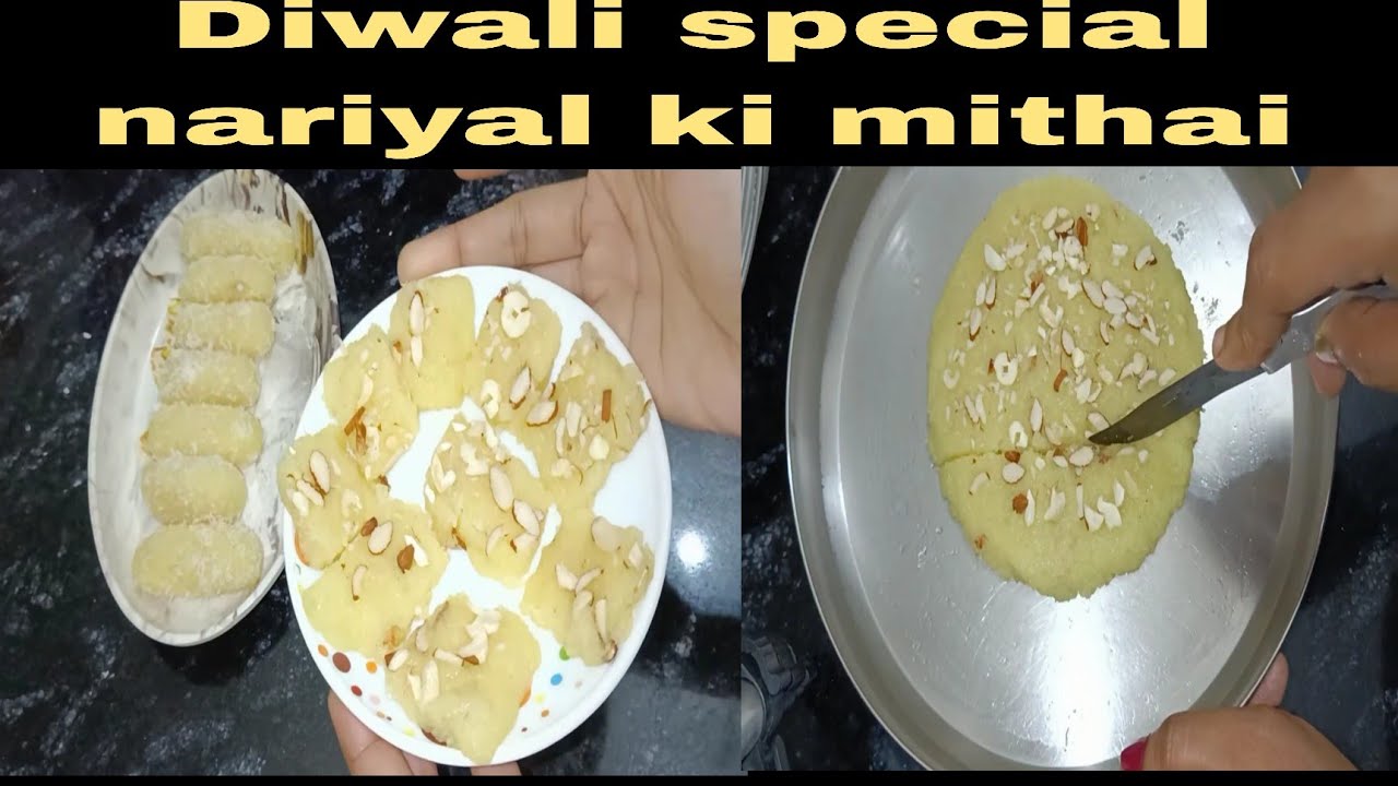 Diwali special mithai recipe|how to make coconut mithai in easy way😀 ...