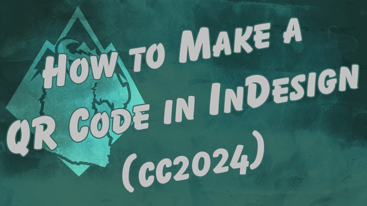 Making a QR Code in InDesign (Creative Cloud 2024) - YouTube