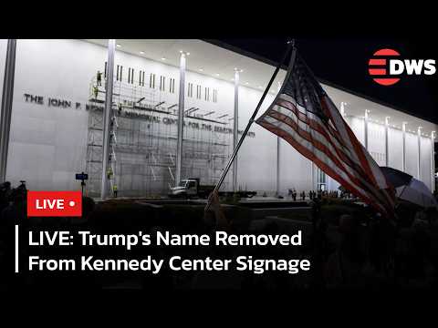 LIVE: Crews Remove Donald Trump's Name From Kennedy Center After Emergency Court Order | AC1F