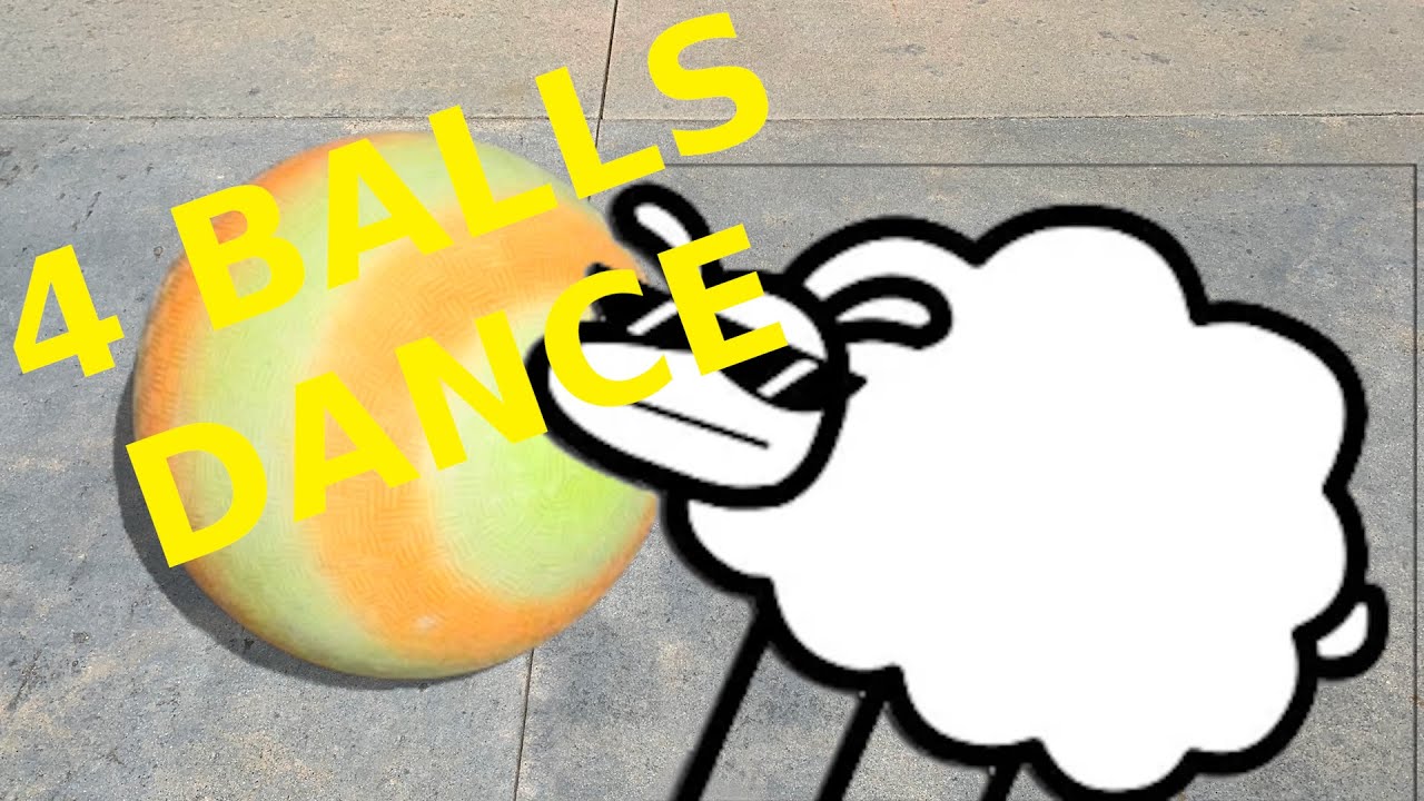 4 orange & yellow rubber balls dancing to "Beep Beep I'm a Sheep" - YouTube