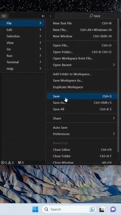 how to save and run the html file-2023 #shorts #html #html5 #htmltutorial - YouTube