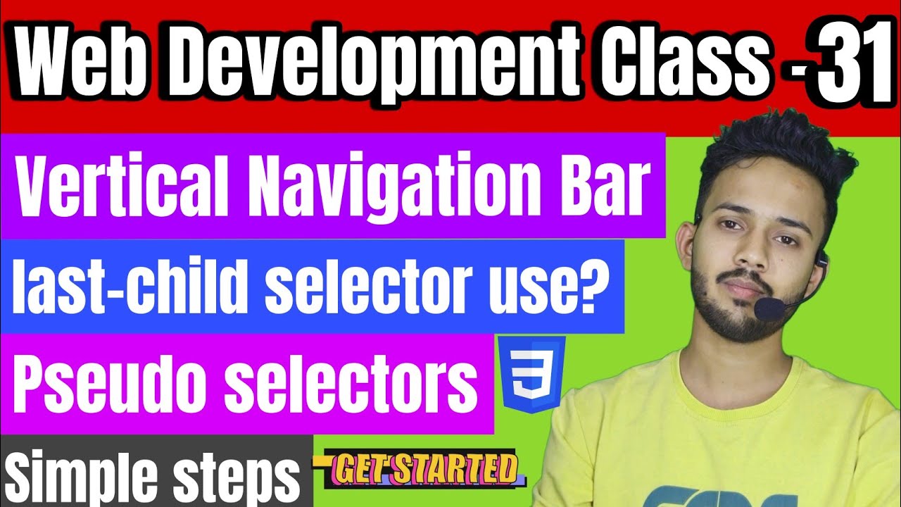 Web Development Class 31 Create Vertical Navigation Bar In Webpage Using Css Natl Zulquir 8281