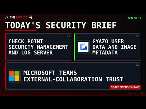 3 Critical Security Fixes You Need Today