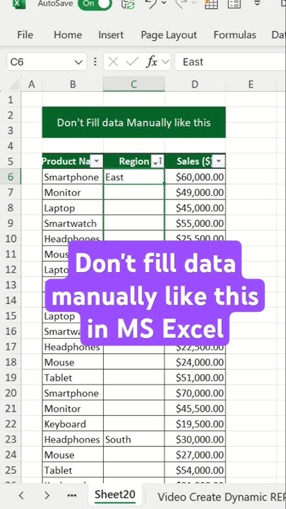 Amazing Excel trick - Don't fill data manually like this. #excel #shorts @kttrained - YouTube