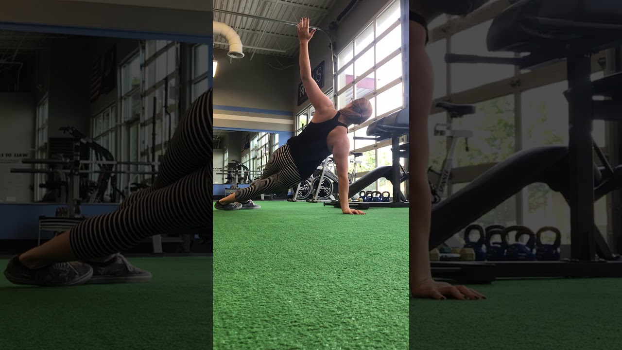 High Plank T-Spine Rotation - YouTube