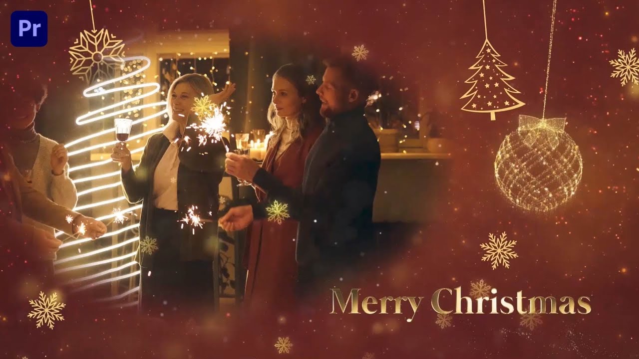 Merry Christmas Slideshow Best Christmas Premiere Pro Template - YouTube