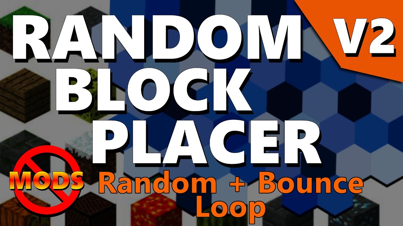 Minecraft Random Block Placer v02 - NO MODS - YouTube