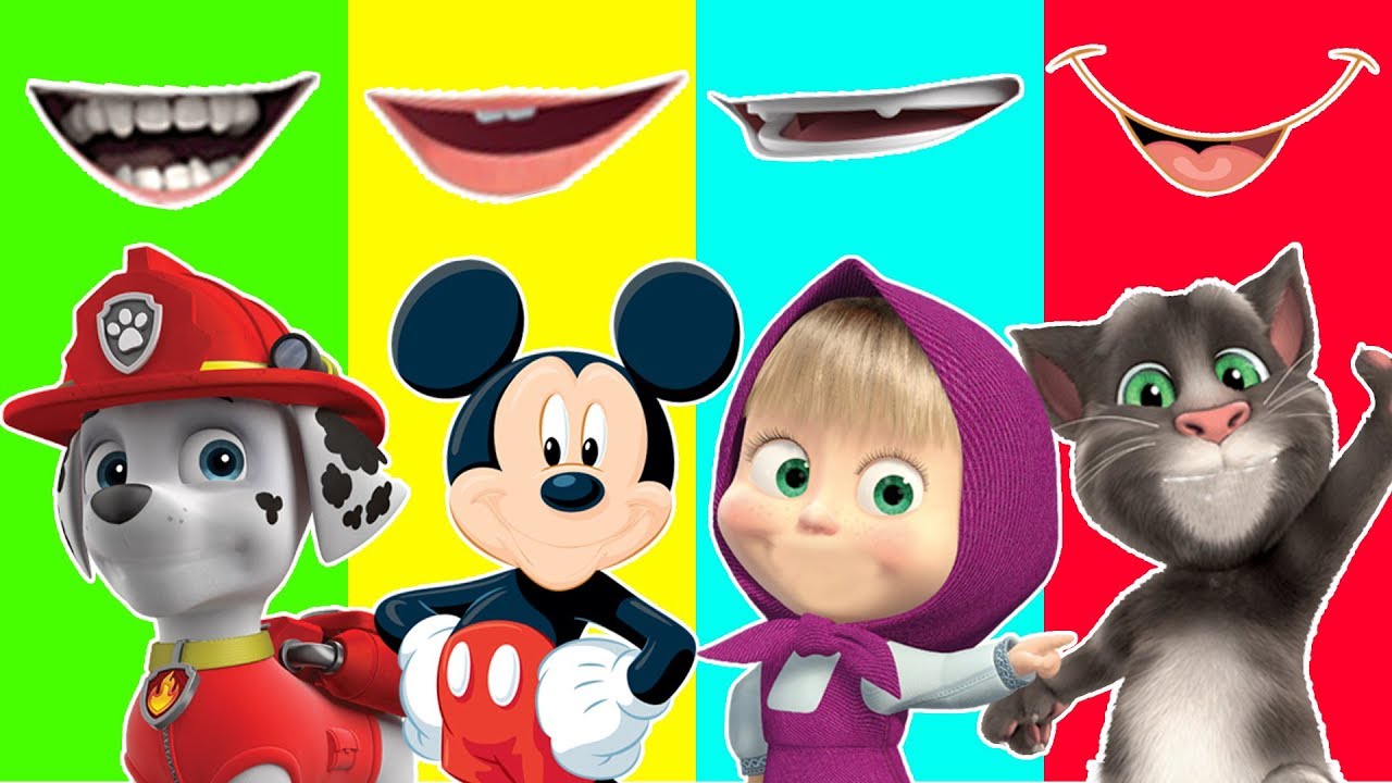 Wrong Mouth Masha Mickey Mouse Paw Patrol Talking Tom Finger Family ...