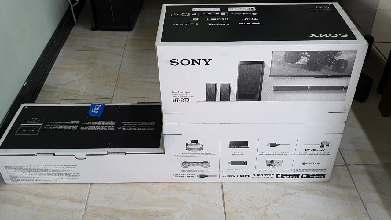 UNBOXING SONY HOME THEATER HT-RT3 - YouTube