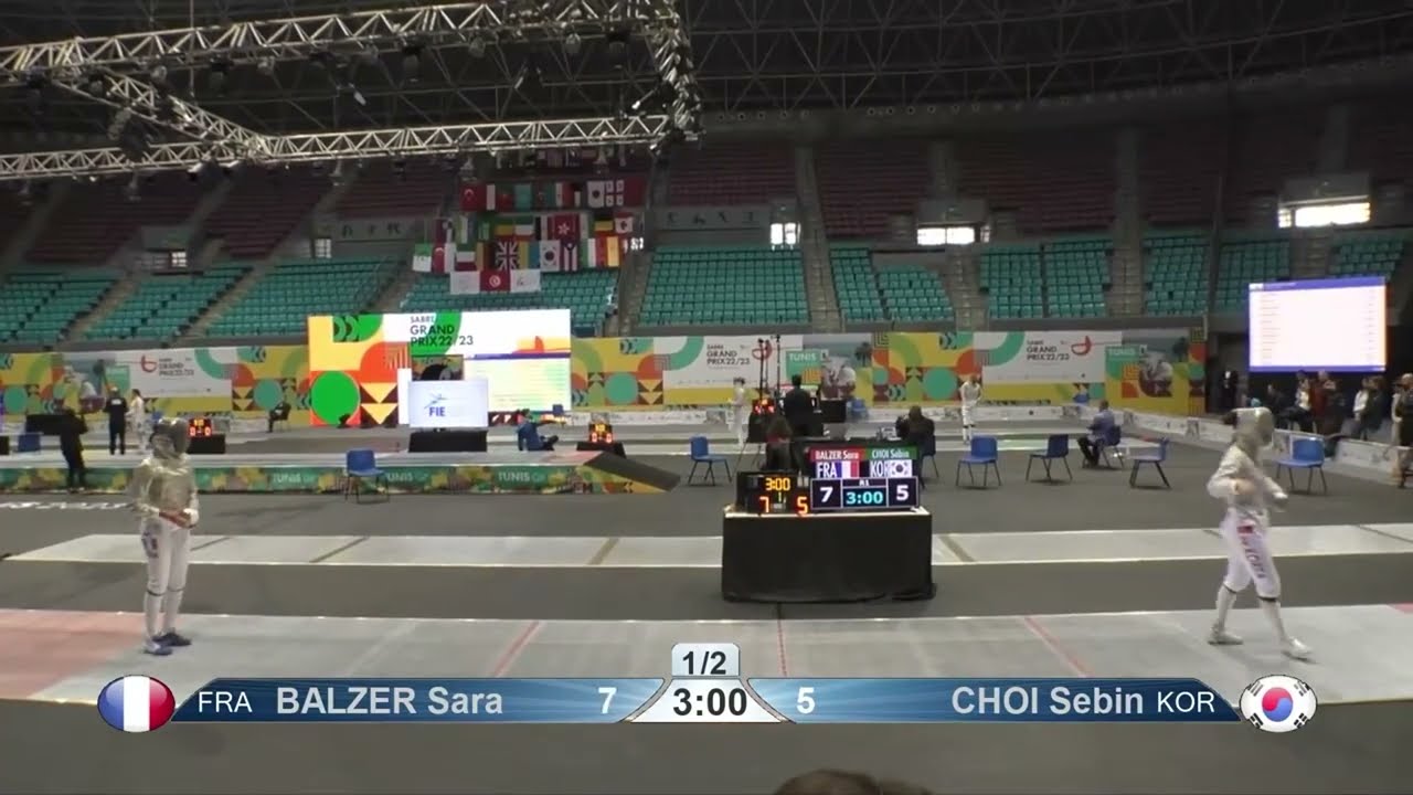 Tunis Grand Prix 2023 SWS - L32 - Sara Balzer FRA v Choi Sebin KOR ...