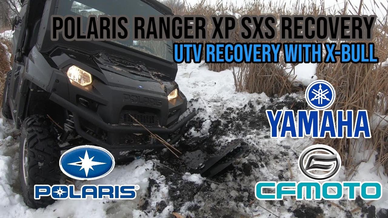 POLARIS Ranger UTV Falls Through Ice in Marsh Recovery | X-BULL ...