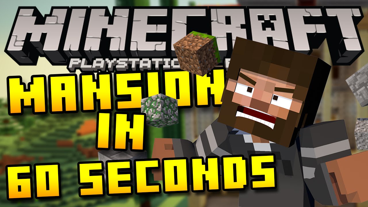 Minecraft PS4 - BUILD A MANSION IN 60 SECONDS (Tutorial) - YouTube