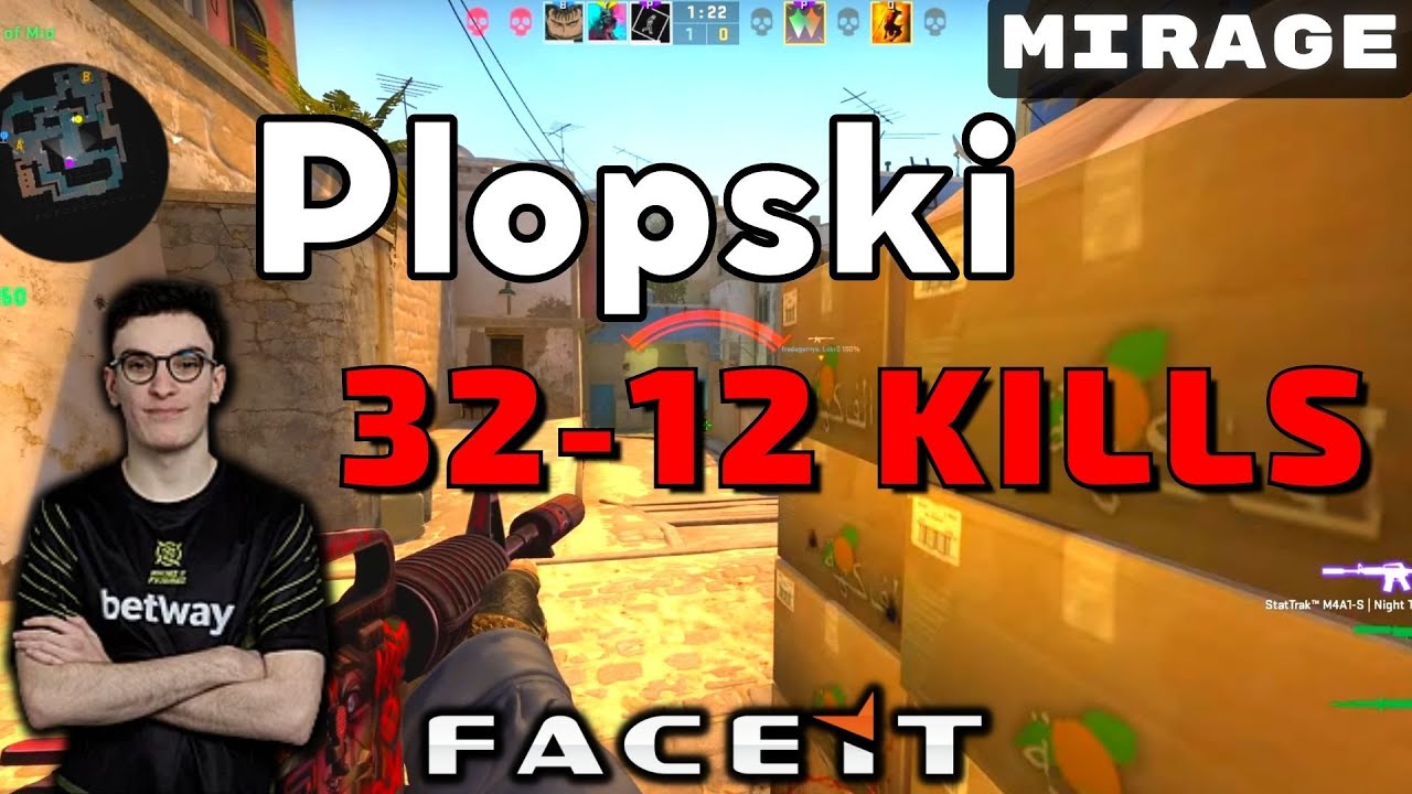 CSGO POV Plopski (32-12) Mirage 𝙒𝙞𝙣 (16-5) / Faceit 03.11.2022 - YouTube