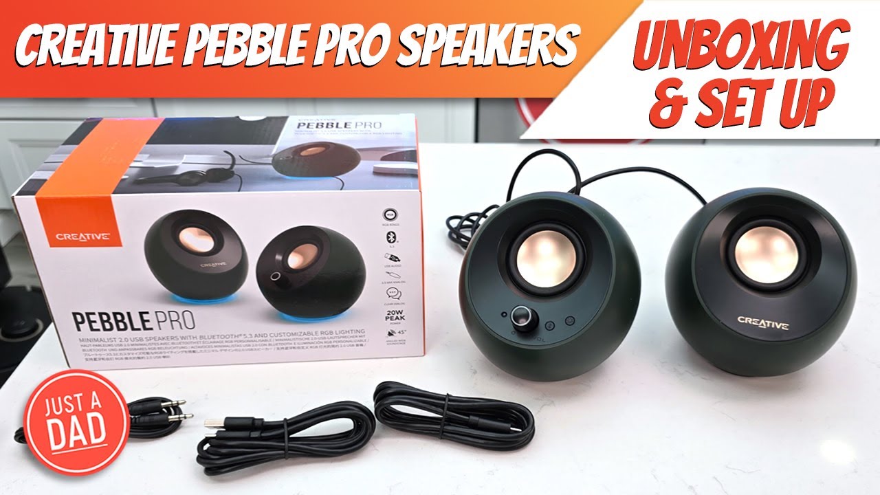 Creative Pebble Pro Computer Speakers UNBOXING & SET UP - YouTube