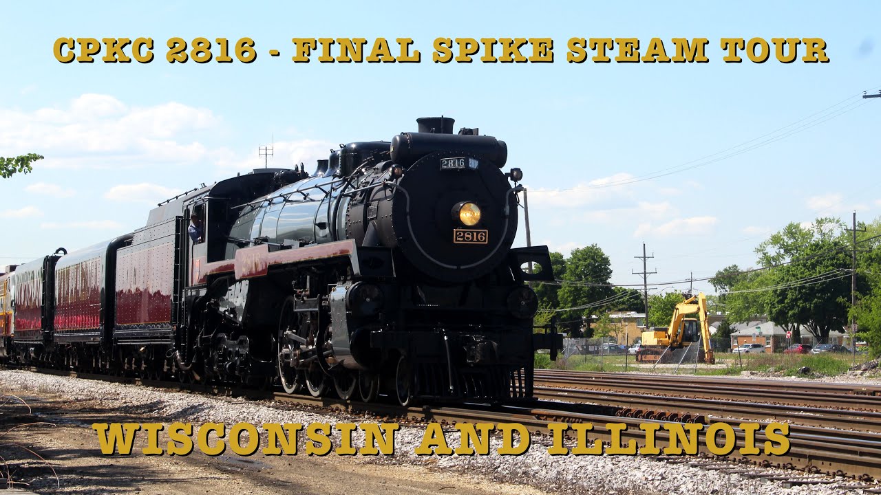 Canadian Pacific 2816 & other trains in Wisconsin & Illinois - YouTube
