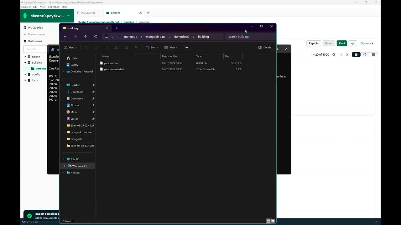 mongodb data backup and restore via mongodb compass and atlas - YouTube
