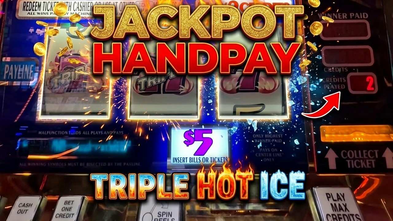 HOT Triple Hot Ice Slot HANDPAY Jackpot! - YouTube
