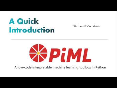 PiML - Python Interpretable Machine Learning - YouTube