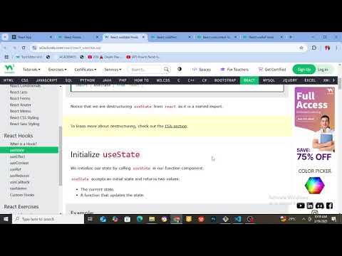 React hook tutorial - YouTube