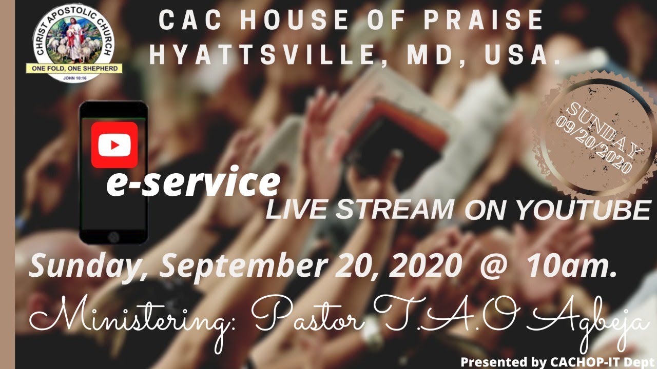 CAC House of Praise - Sunday Service - 09/20/2020 - YouTube