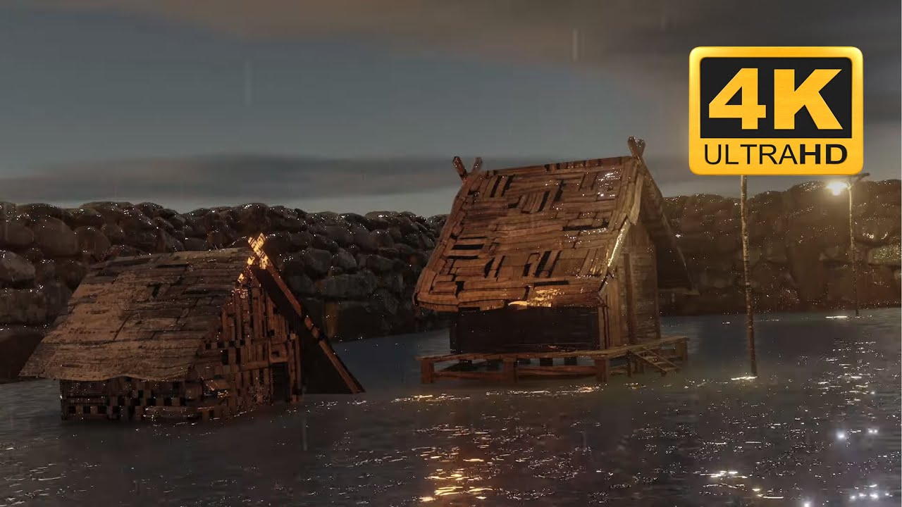 Rainfall for Restful Sleep on a Rustic Shack | 3-Hour Ambient Sounds ...