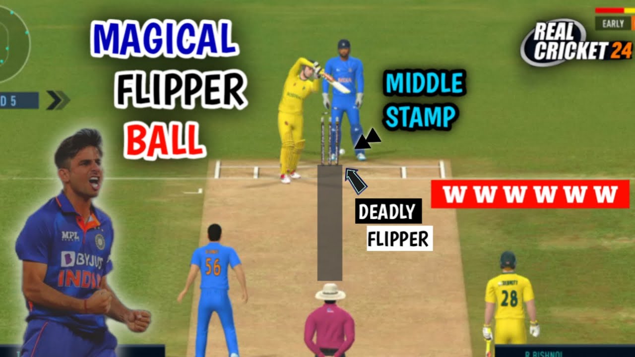 MAGICAL FLIPPER BALL IN RC24 😱 || REAL CRICKET 24 || HOW TO TAKE A ...