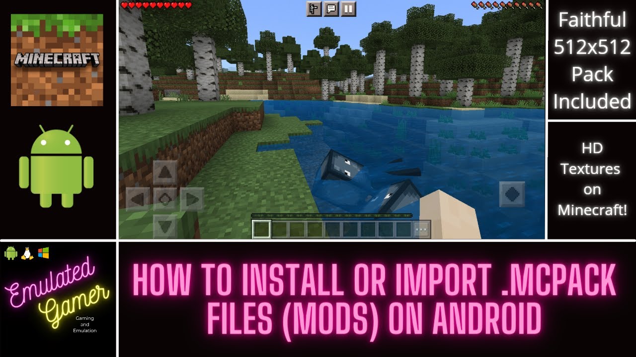 How to Install MODs (.mcpack) Files on Minecraft PE | Faithful 512x512 ...
