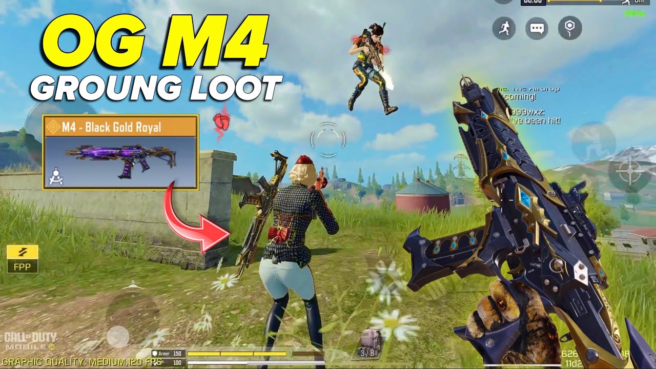 DOMINATING WITH GROUNG LOOT LEGENDARY M4 BLACK GOLD ROYAL COD MOBILE ...